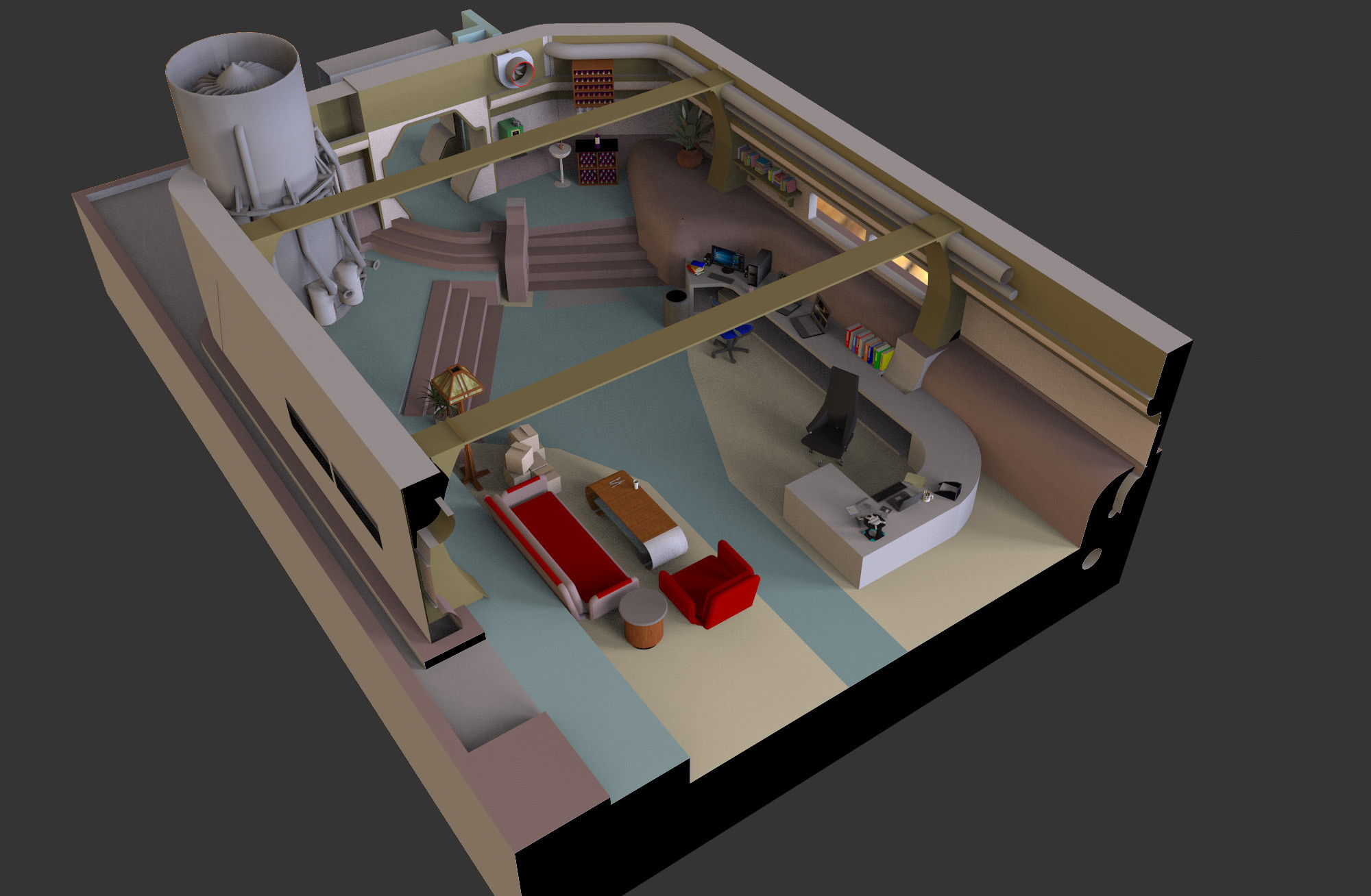 Brushsauce Studio - Sci-fi office