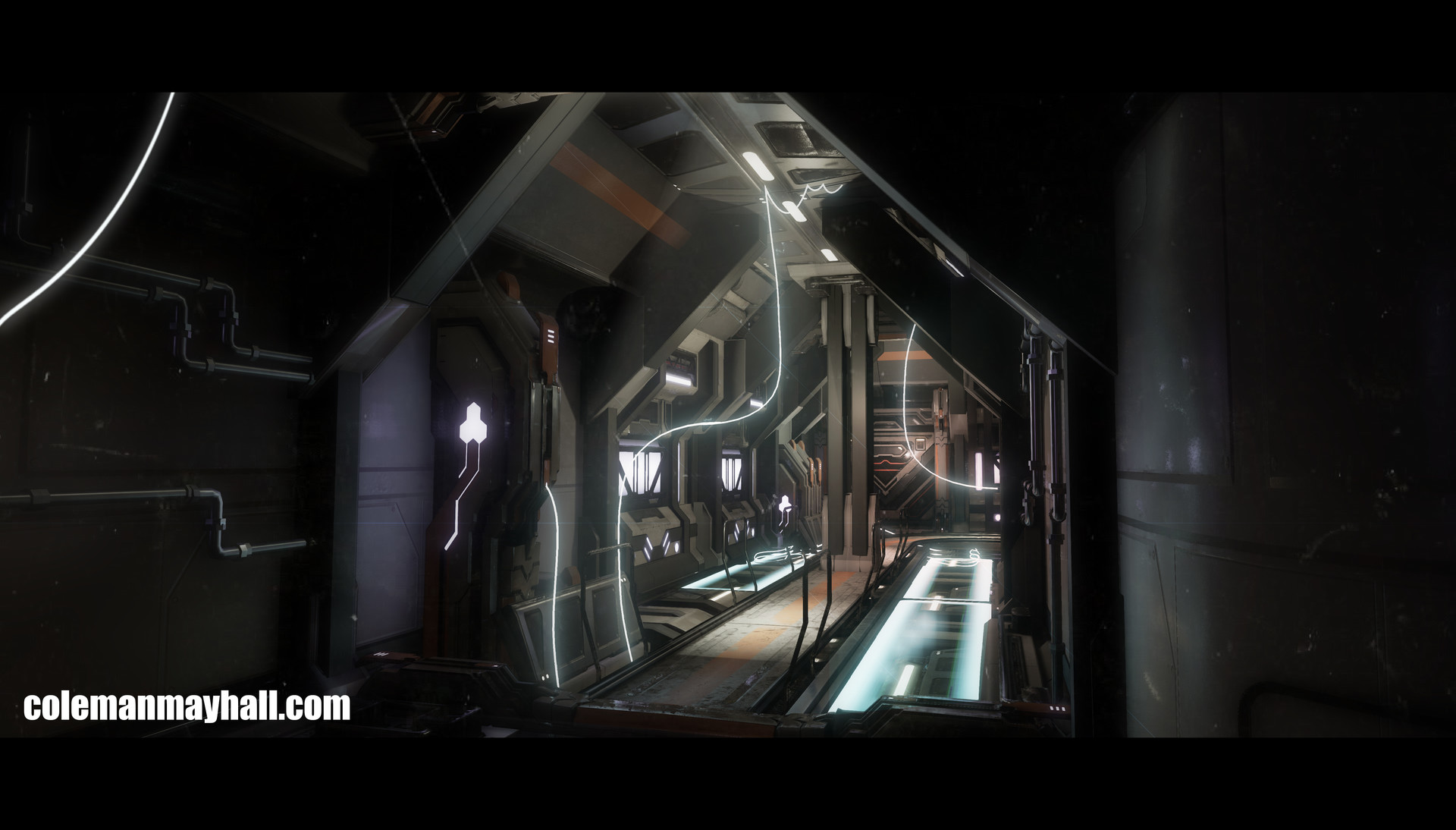 ArtStation - Scifi Hallway WIP