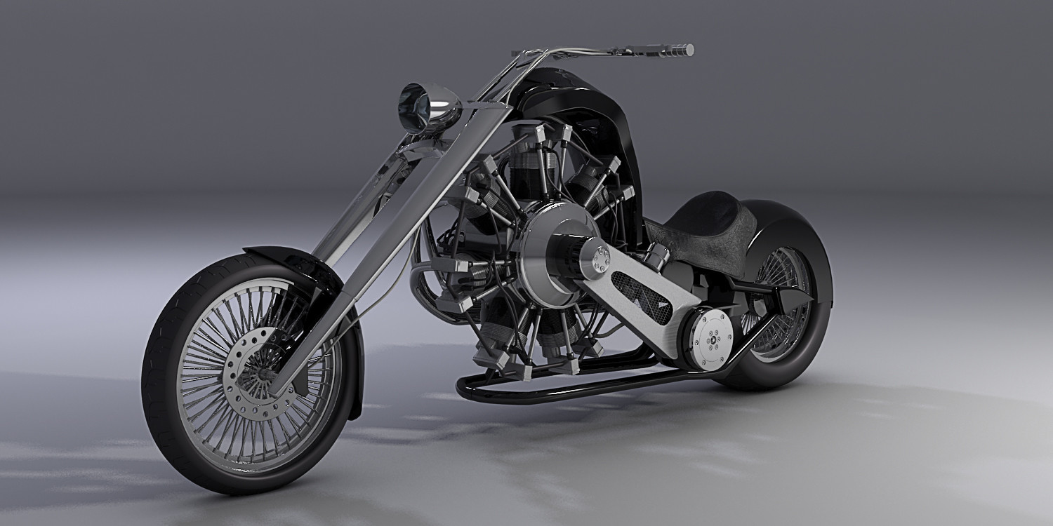 ArtStation - Radial Engine Motorcycle