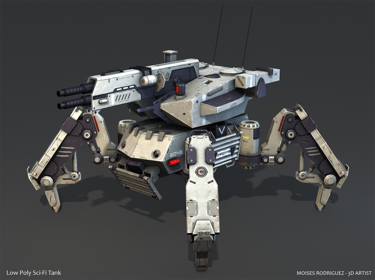 ArtStation - Low Poly Sci-fi Tank