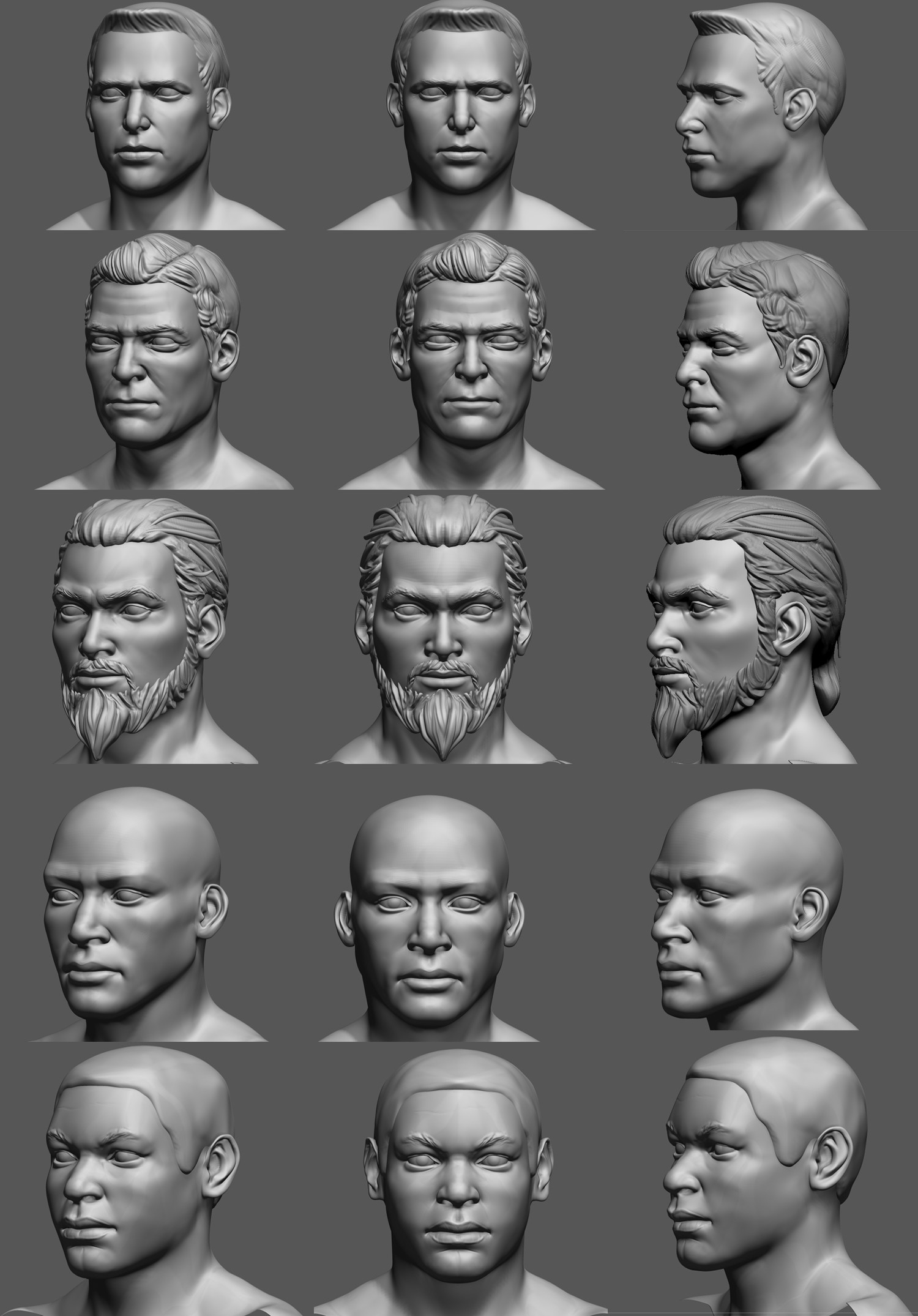 ArtStation - various actor heads