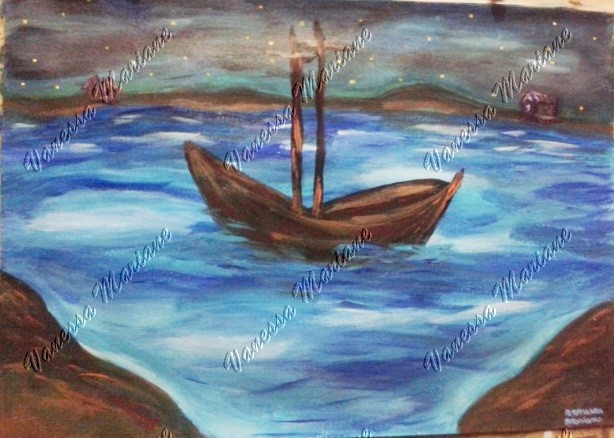 ArtStation - "Night at sea"