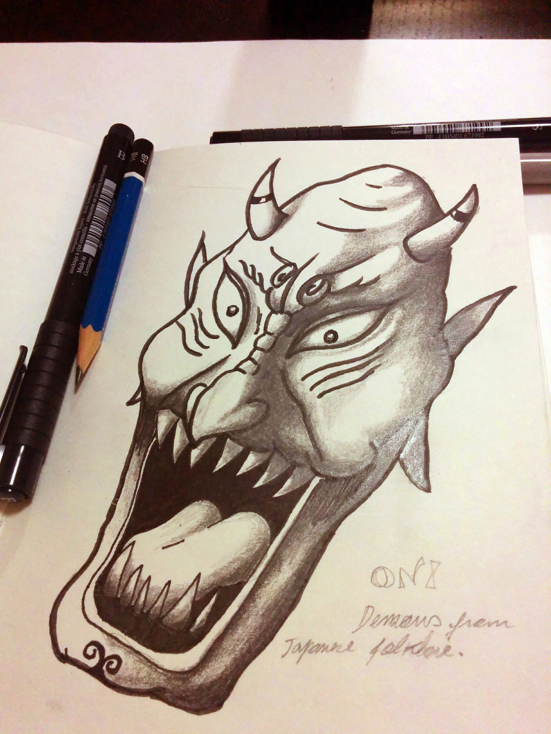 Japanese Demon Drawing