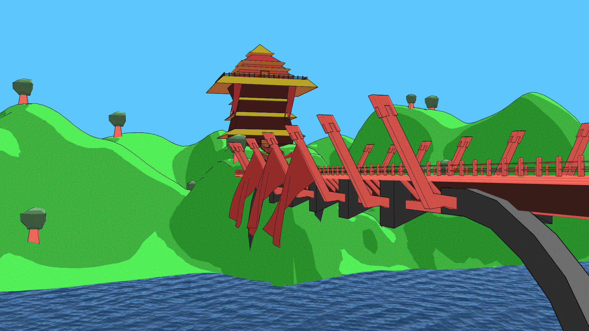 ArtStation - Bridge cartoon