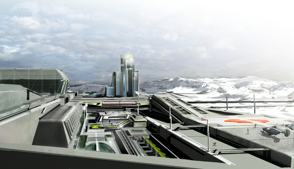 ArtStation - Concept art futuristic environment