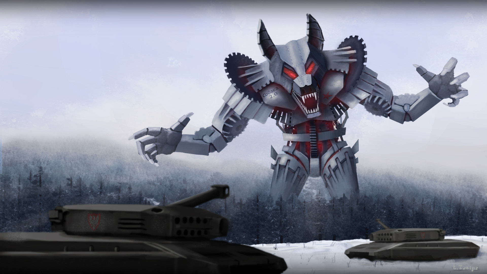 ArtStation - Mech werewolf