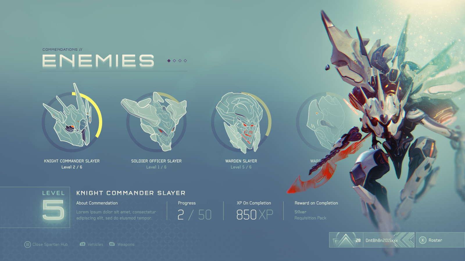 Ramiro Galan - Halo 5 UI Concepts