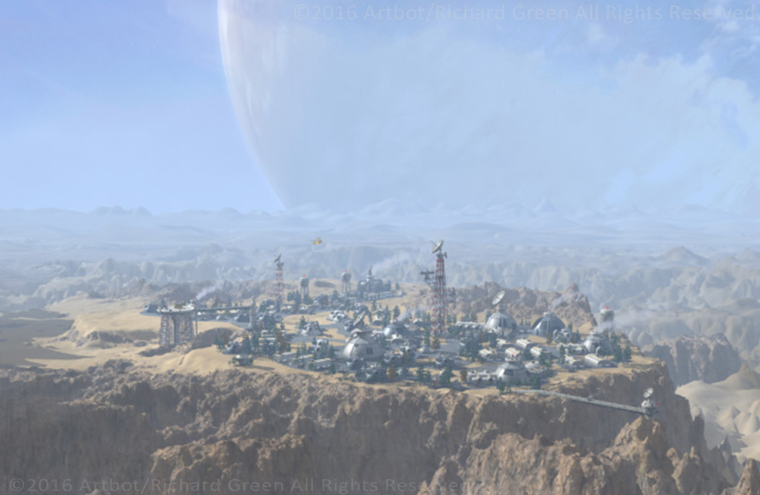 ArtStation - Human outpost on alien planet