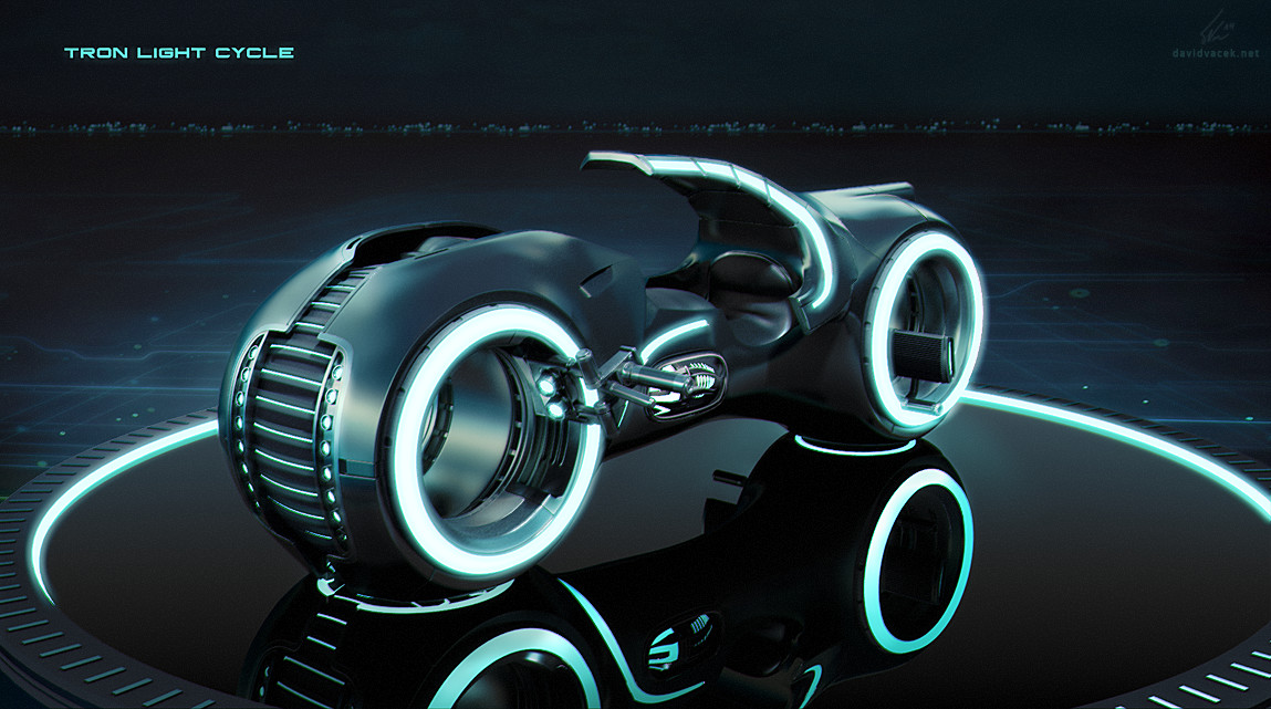 how to draw tron light cycle