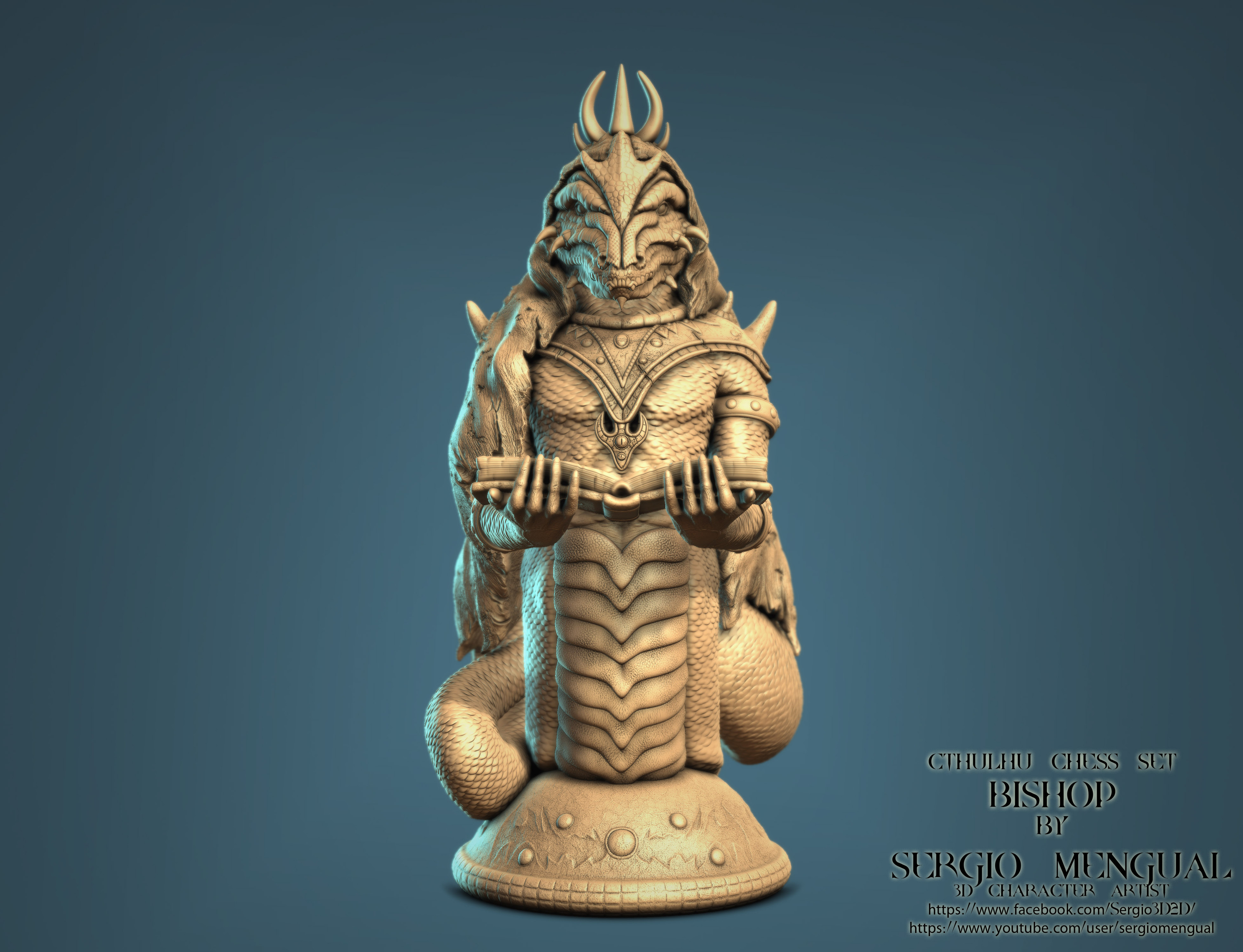 Sergio Gabriel Mengual - Cthulhu Chess Set: The Bishop By Sergio Mengual