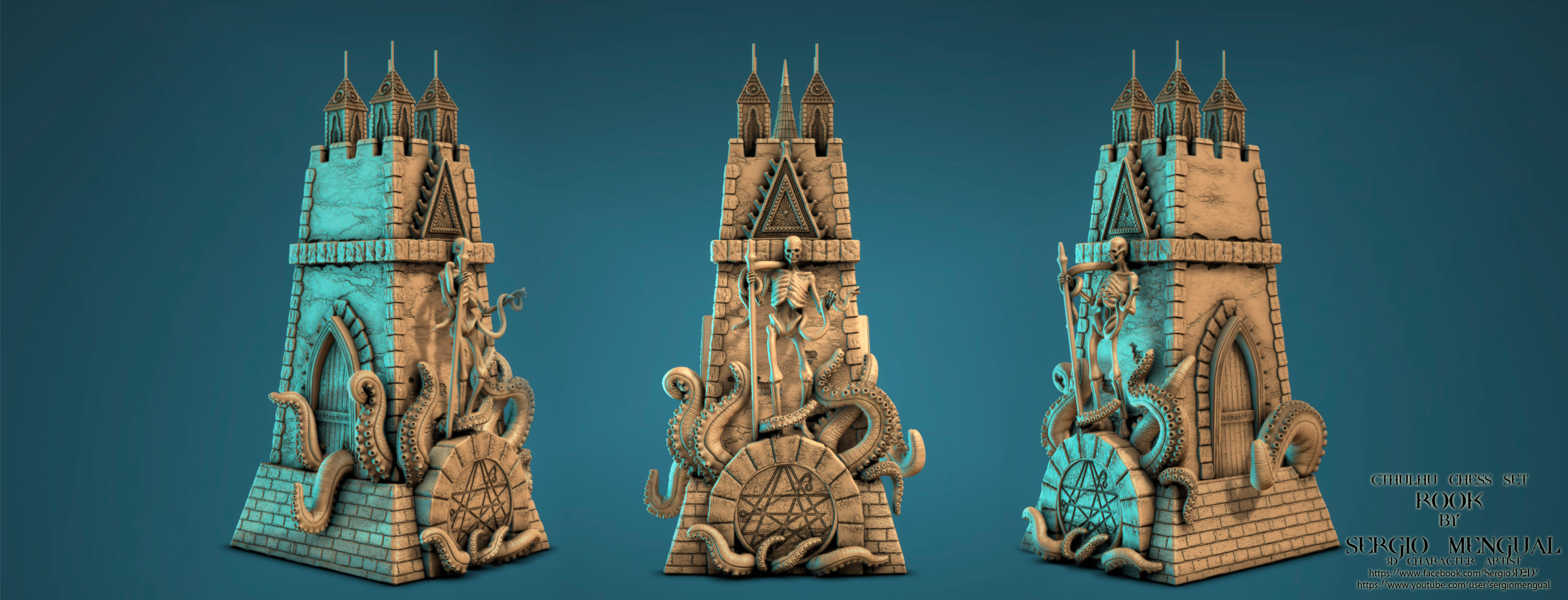 Sergio Gabriel Mengual - Cthulhu Chess Set: The Rook By Sergio Mengual