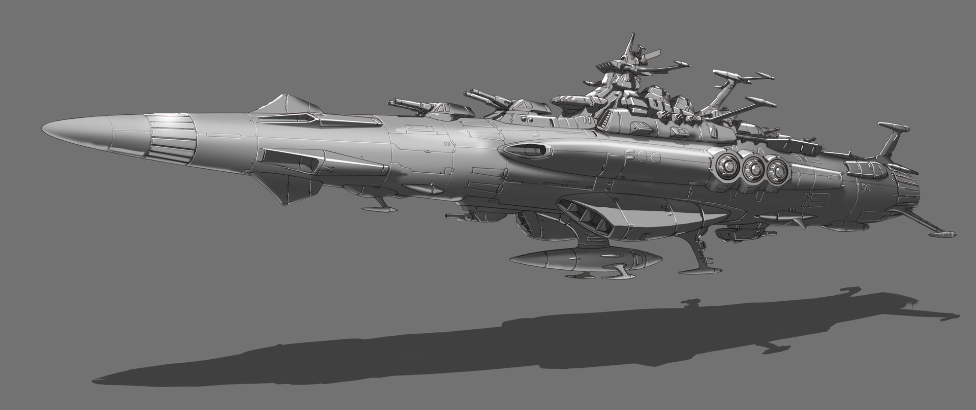 ArtStation - AMAGI space battle cniser