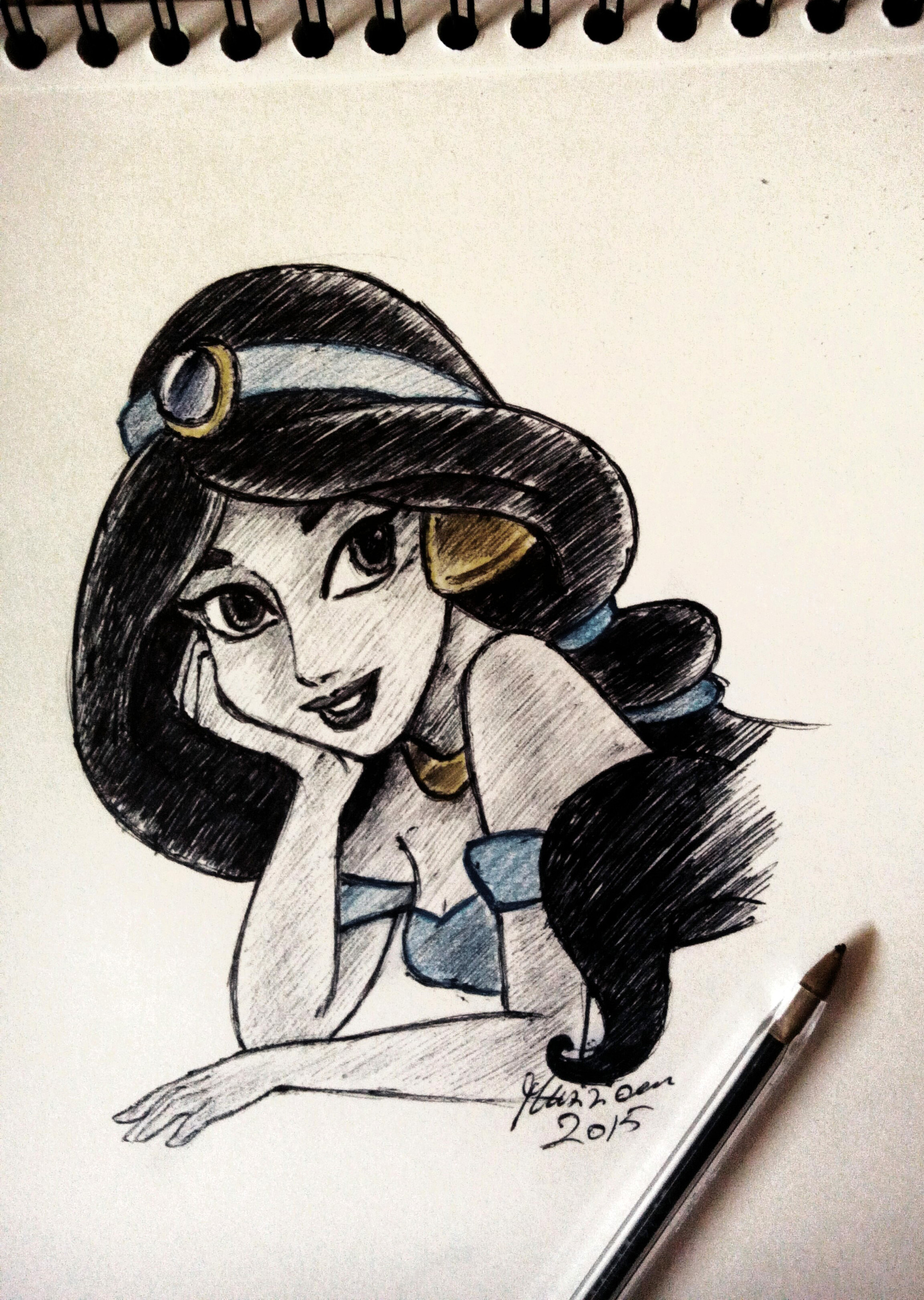 how to draw cartoon jasmine
