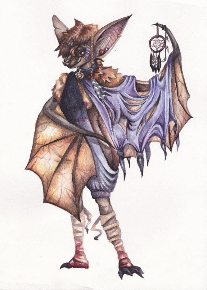 how to draw bat wings on a person