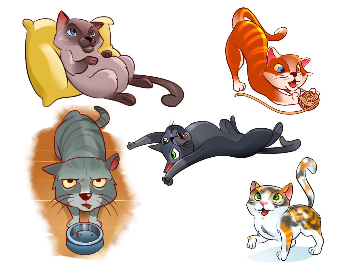 ArtStation - Cat poses