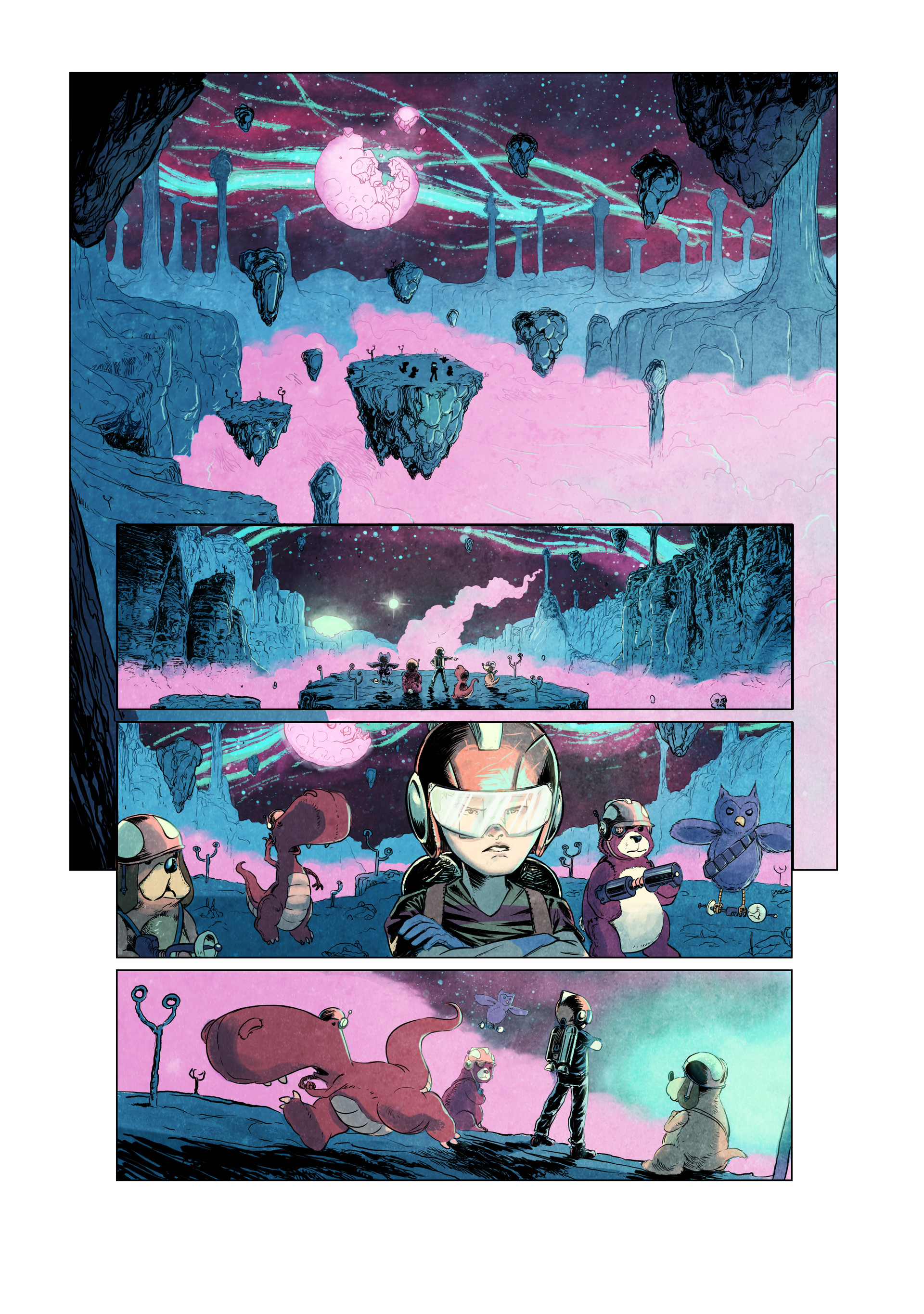 ArtStation - Old-Pulp Sci-fi comic - Page 1