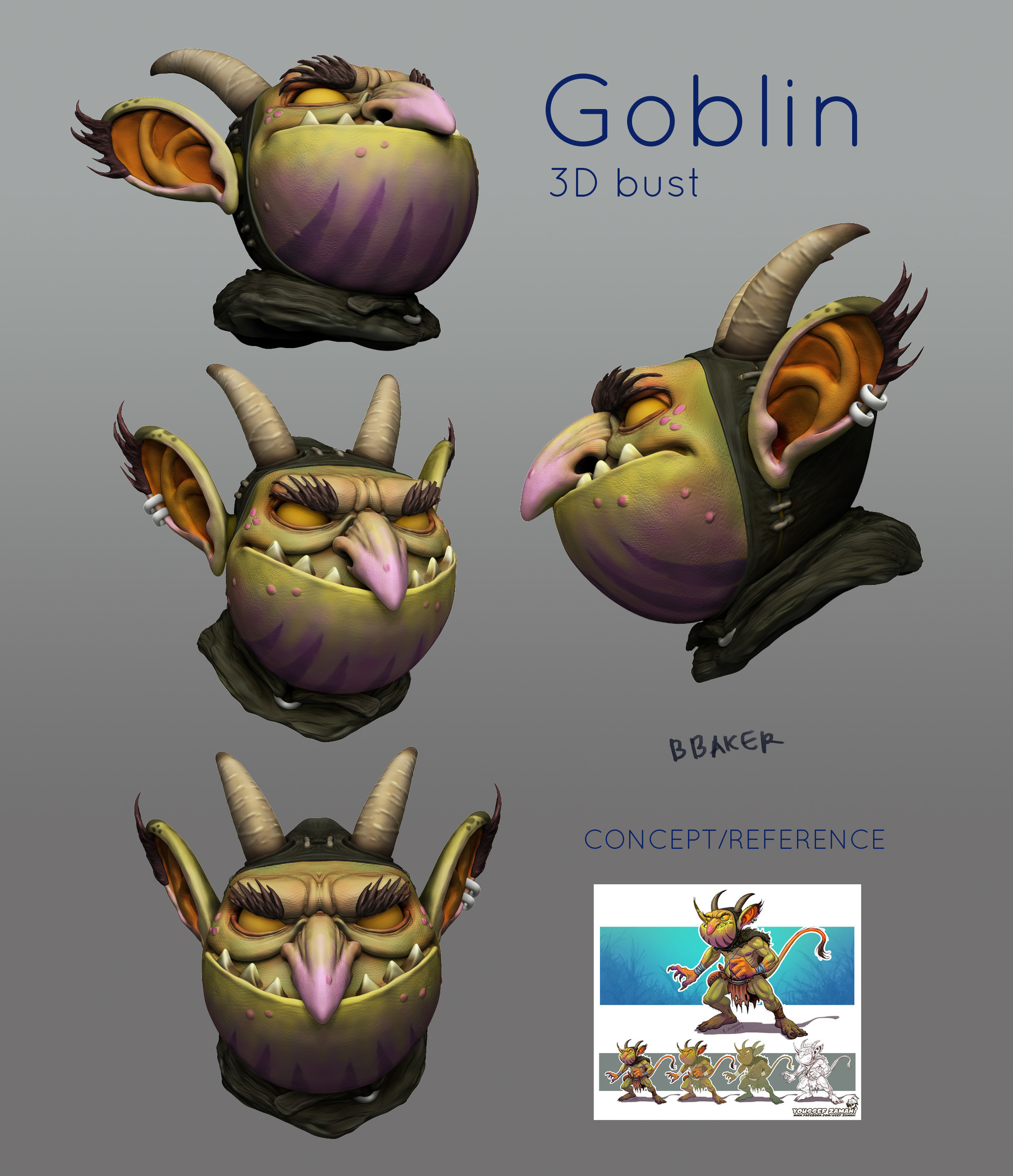 ArtStation - Goblin Bust