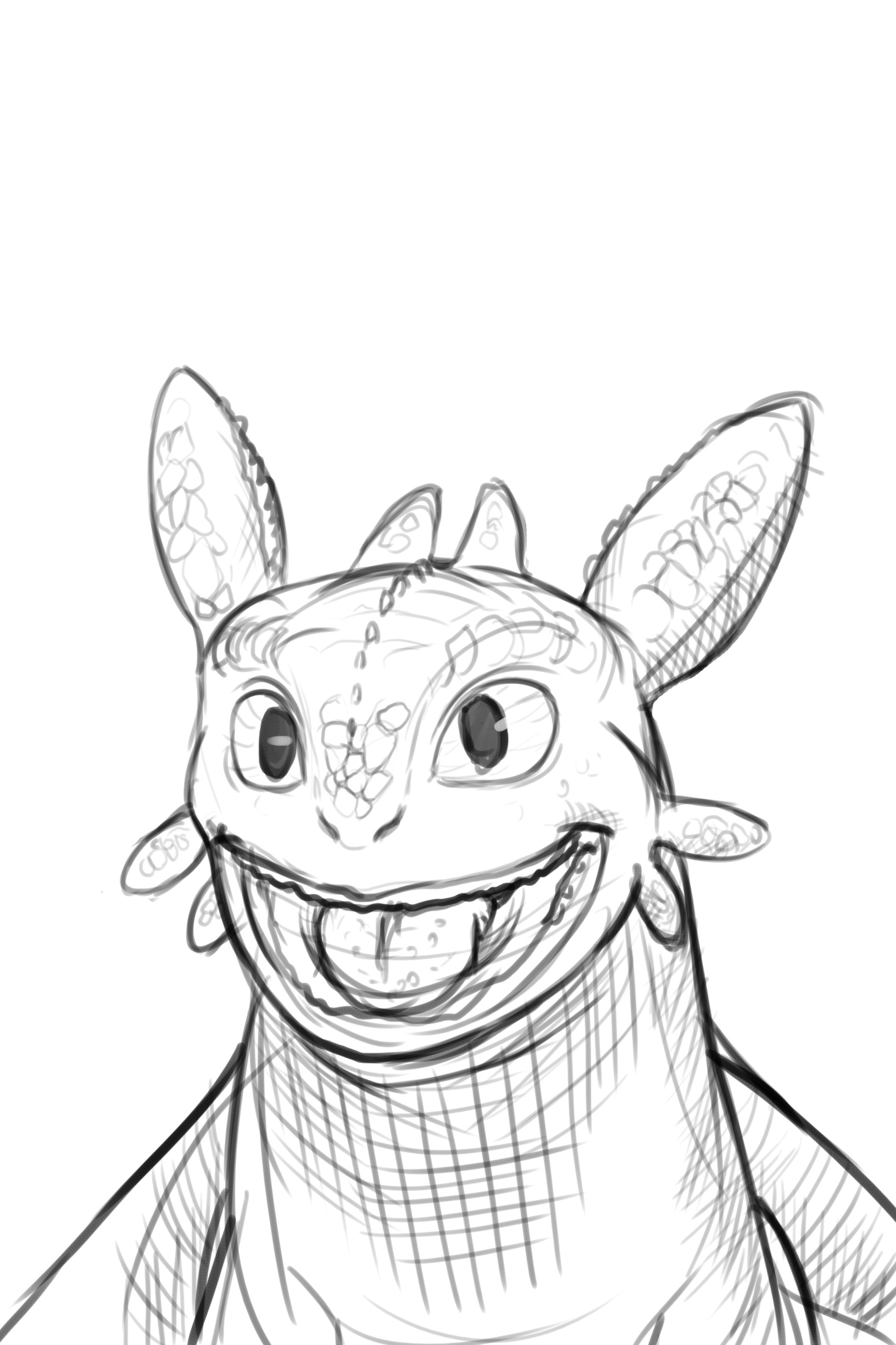 ArtStation - Toothless sketch