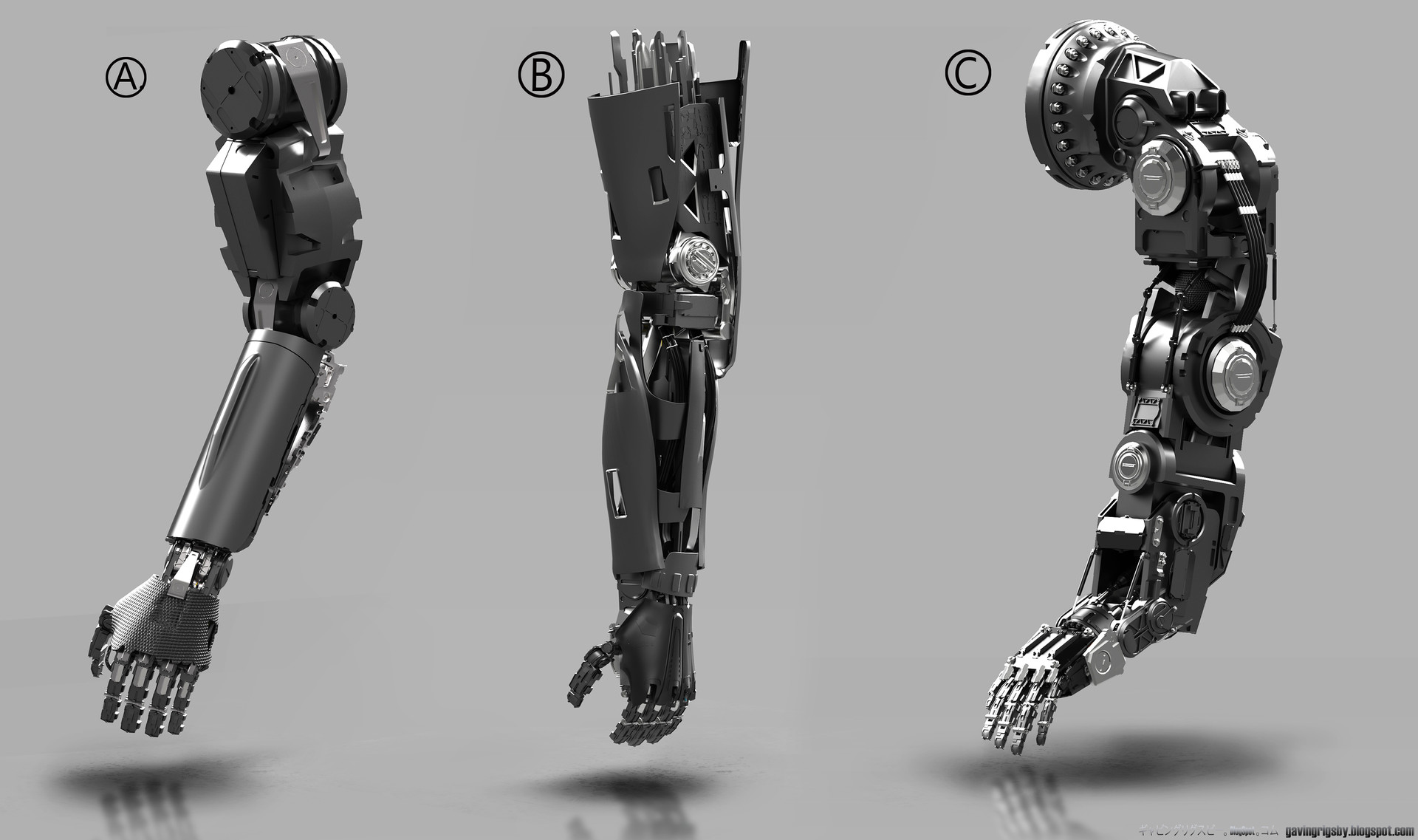 ArtStation - Personal Work-Droid ARM Development Sketches