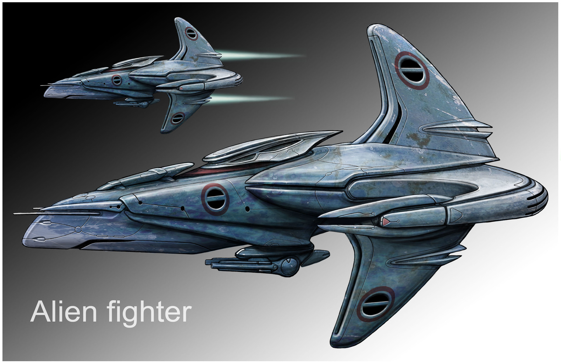 Alien Spaceship Concept Art