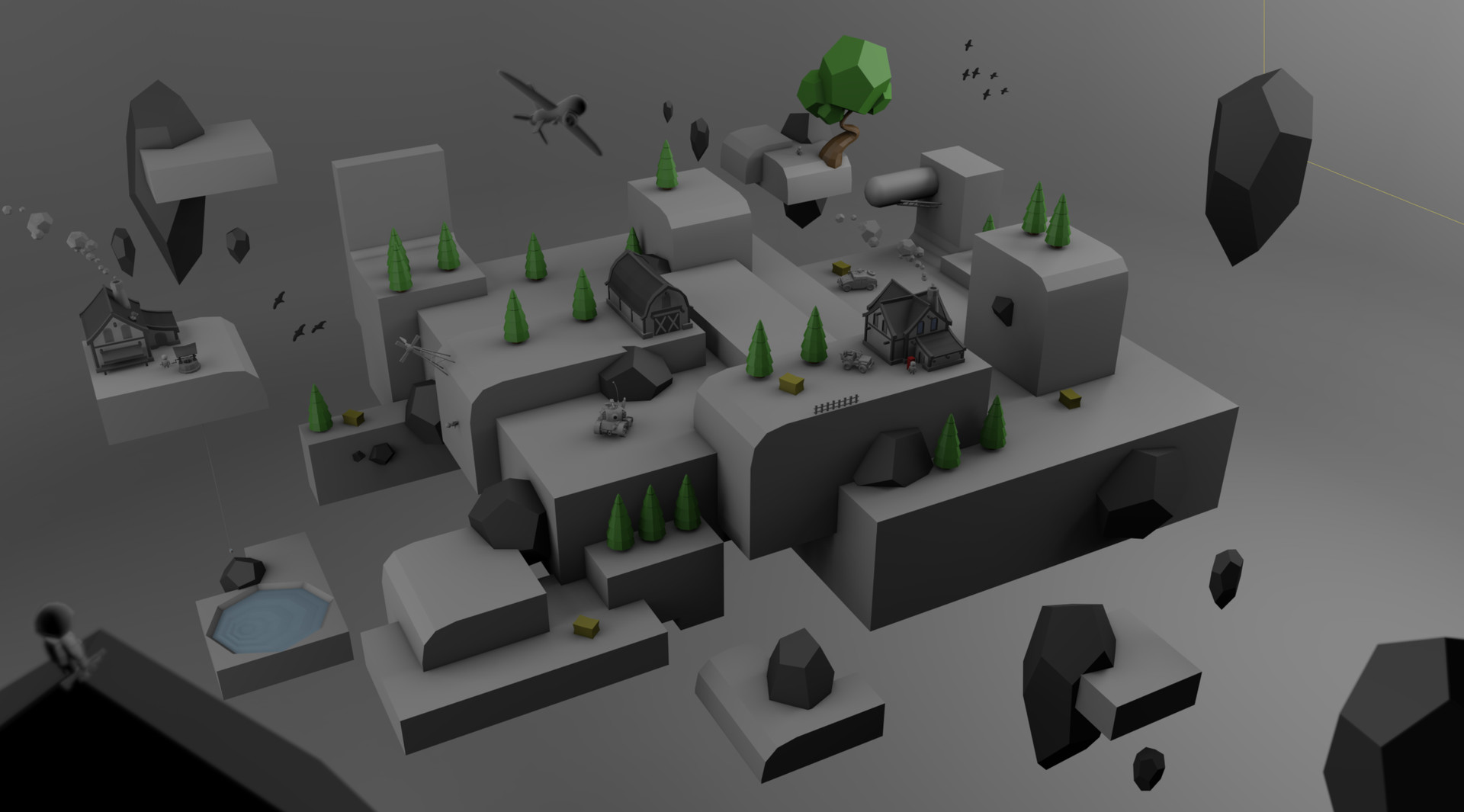 ArtStation - Stylized Game Level (WIP)