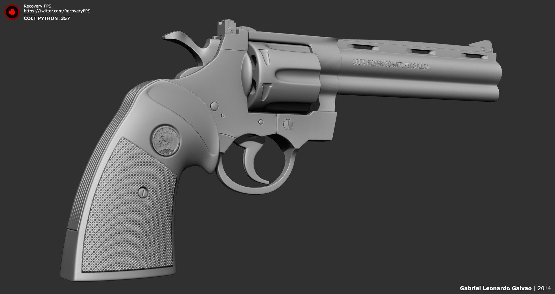 Gabriel Leonardo Galvao - Colt Python .357 | Recovery FPS | 3D Model