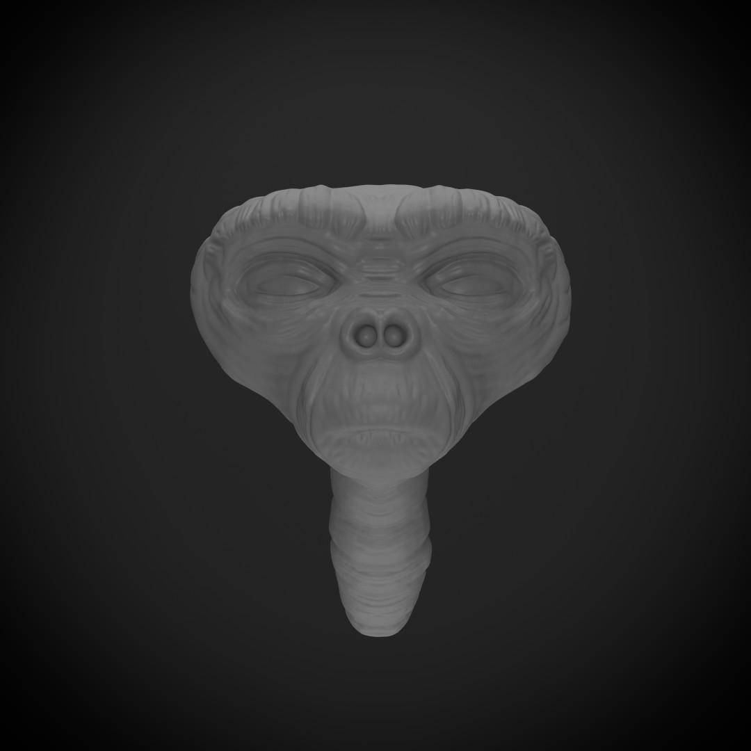 ArtStation - ET head sculpture