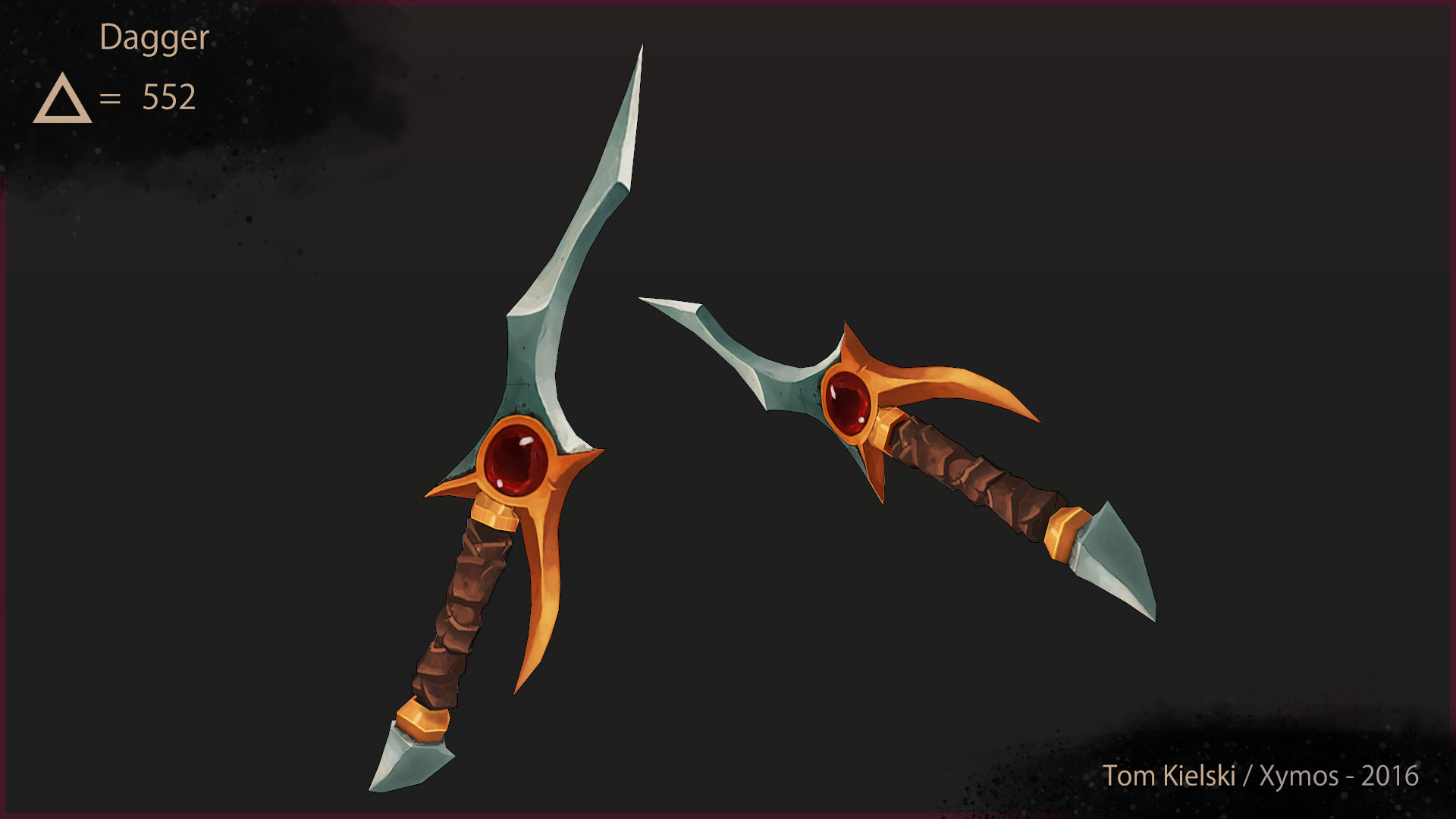 Tom Kielski - Hand Painted Dagger