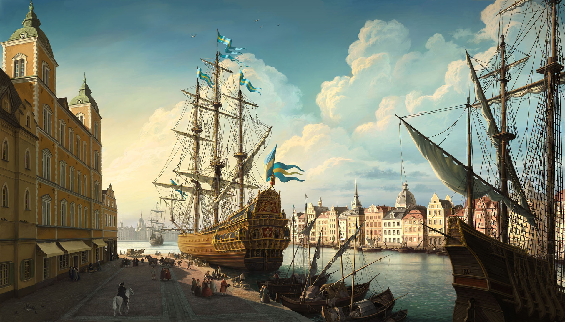 ArtStation - Vasa - Sailing Ship illustration