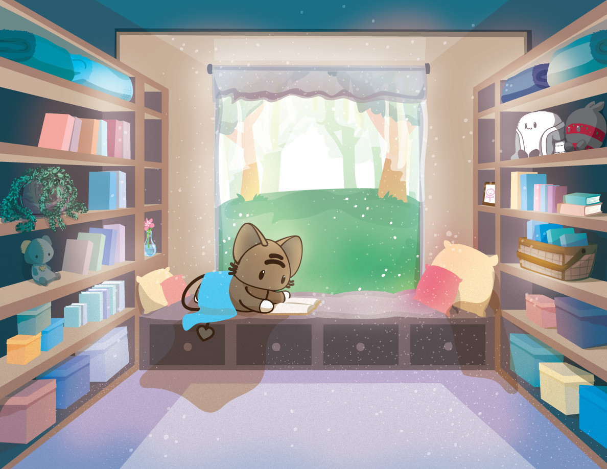 ArtStation - A Cozy Book Nook