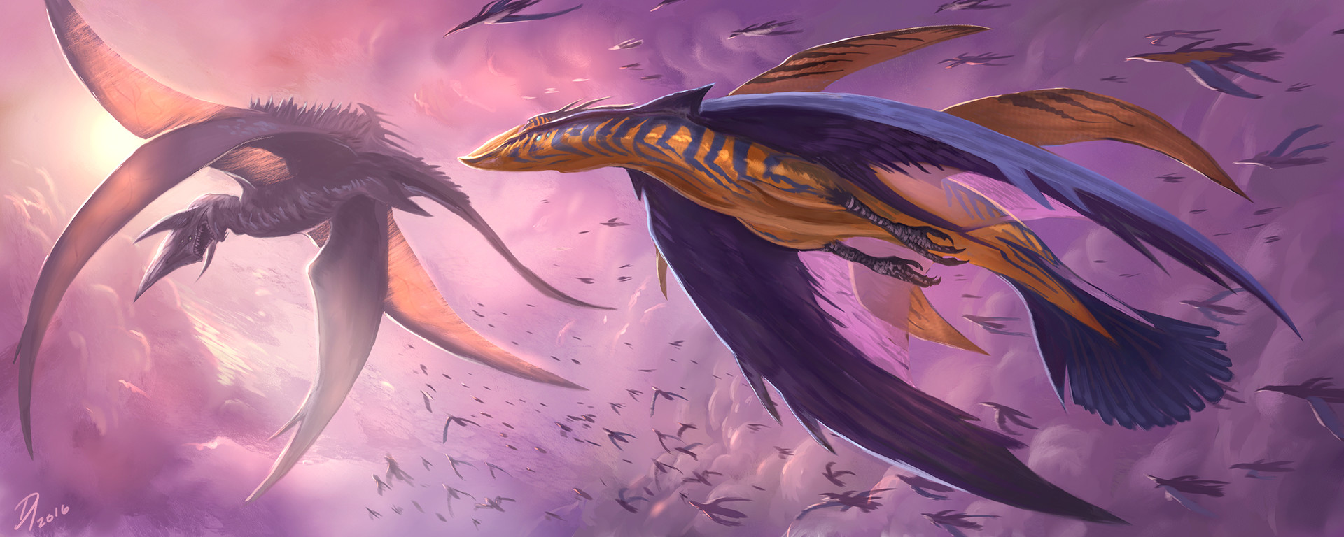 ArtStation - Avian Aliens. Sonic wings murmuration