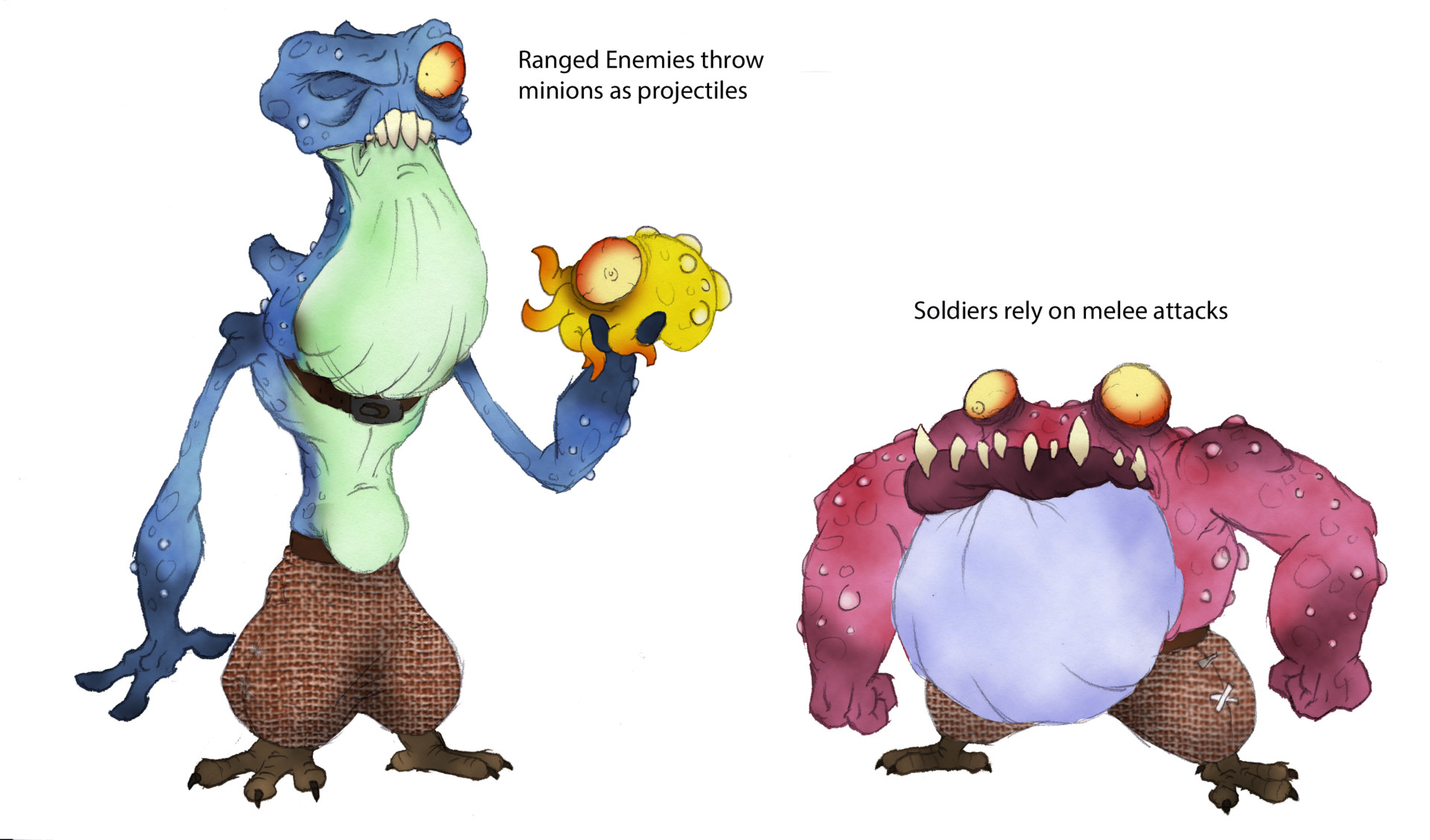 ArtStation - First Year Enemy Concepts