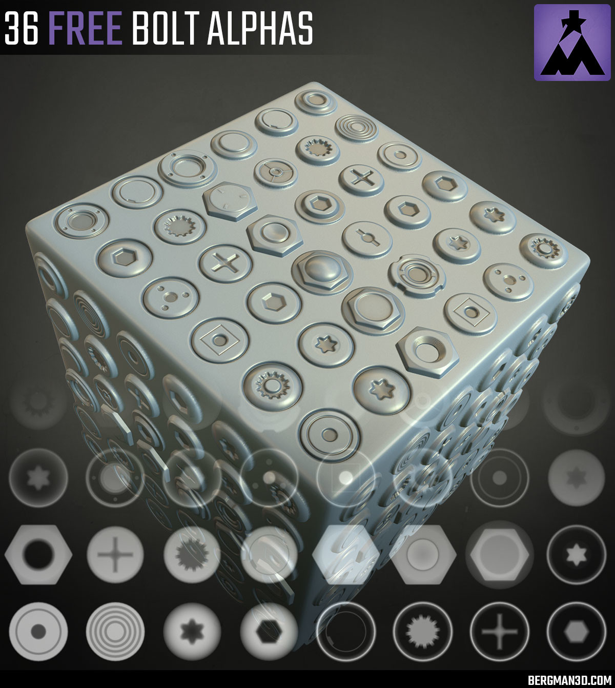 ArtStation - 36 Free Bolt Alphas