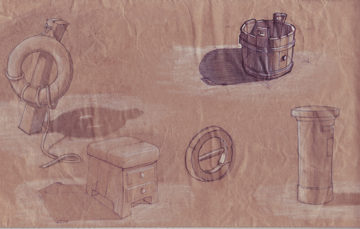 ArtStation - brown paper sketching