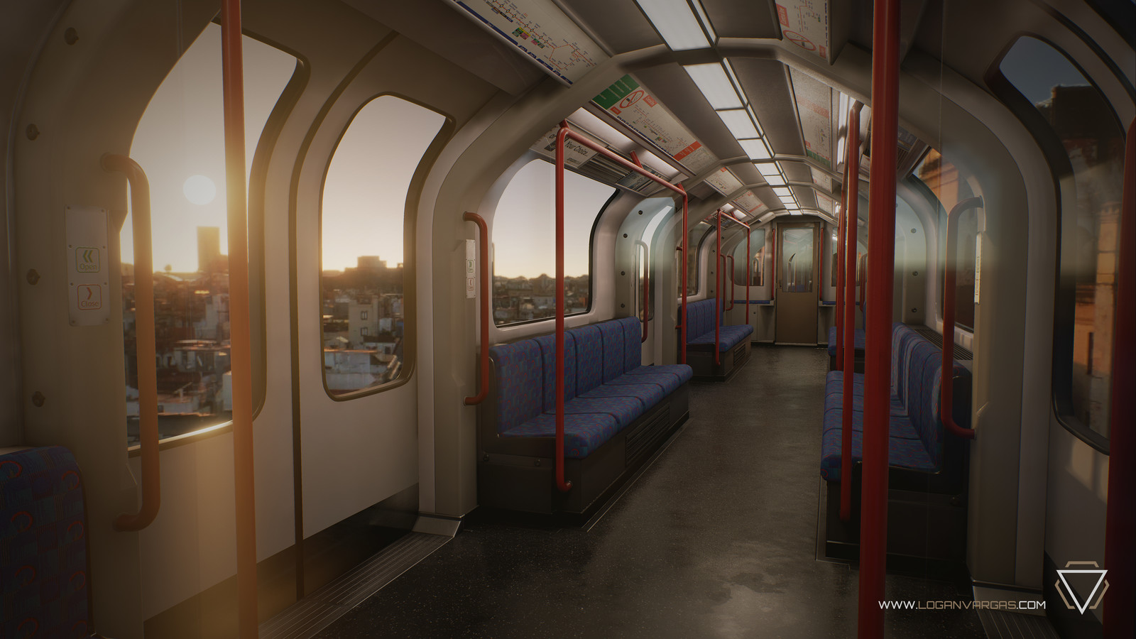 Logan Vargas - London Underground 1992 Stock Interior