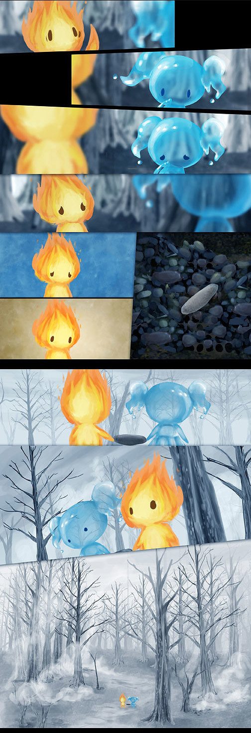Fire And Water Love Comic