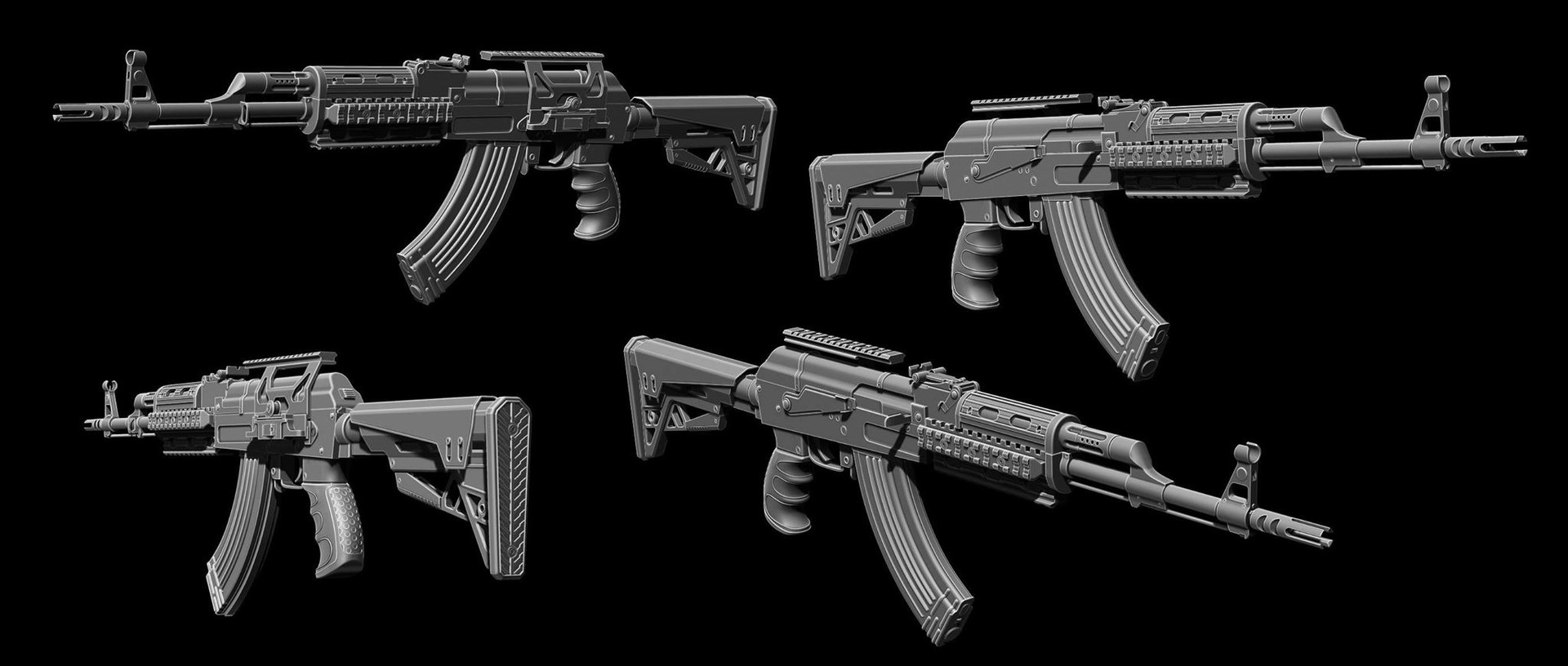 ArtStation - Ak 47 Custom Tactical High-Res