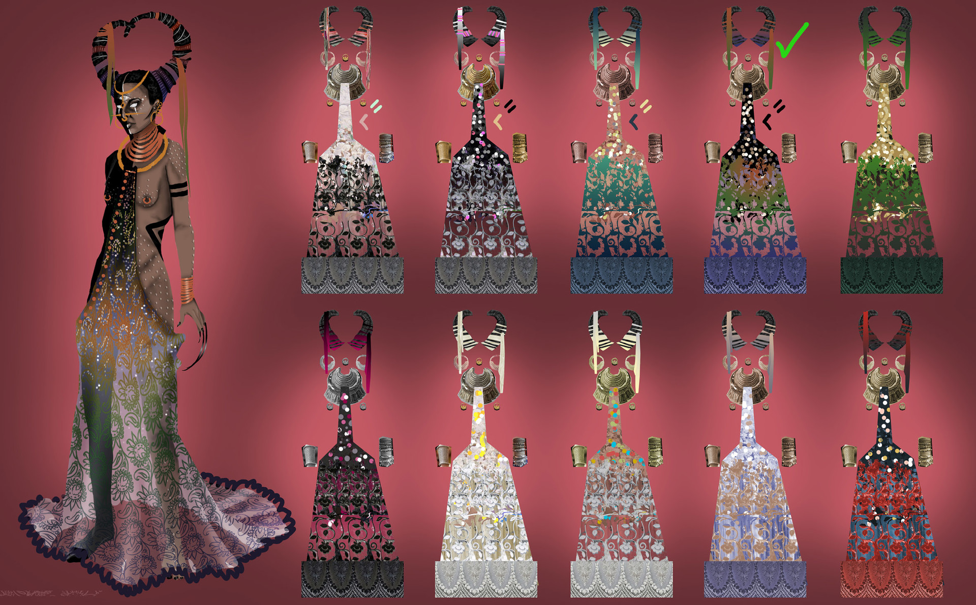 Carla Rylance - Gypsy Shaman (WIP): Costume Design: Personal Work