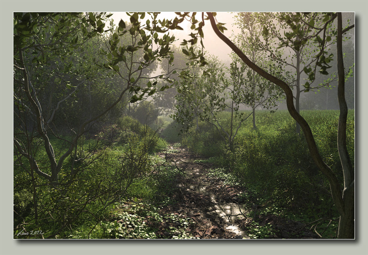 ArtStation - Small and Muddy Stream in Backlight