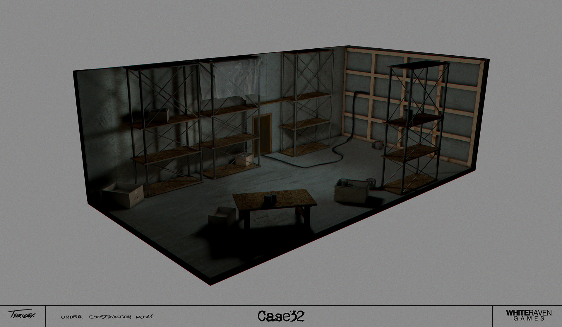 ArtStation - Case 32 - Environment Concept - Under Construction Room