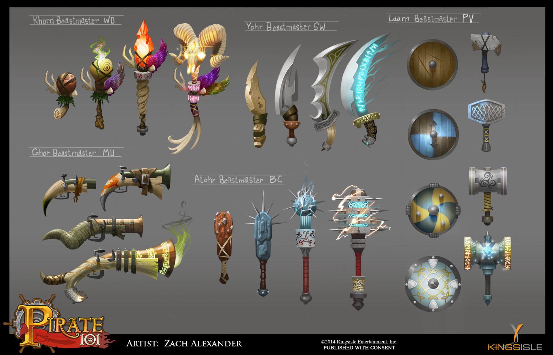 ArtStation - Pirate101 Weapons Sheet