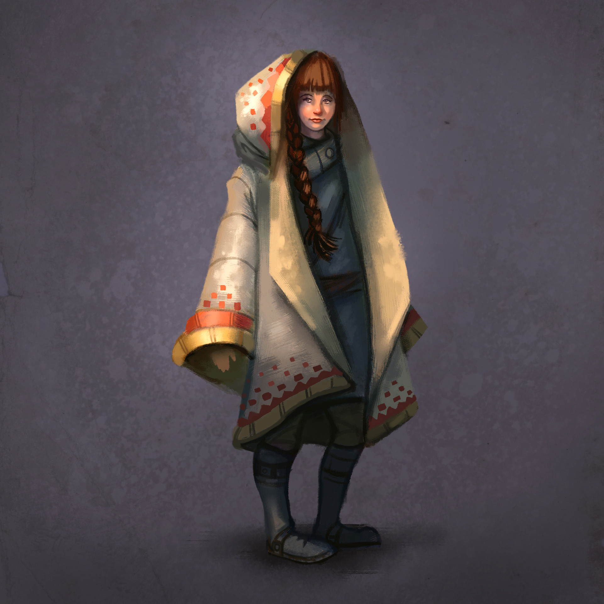 ArtStation - Cloaked girl