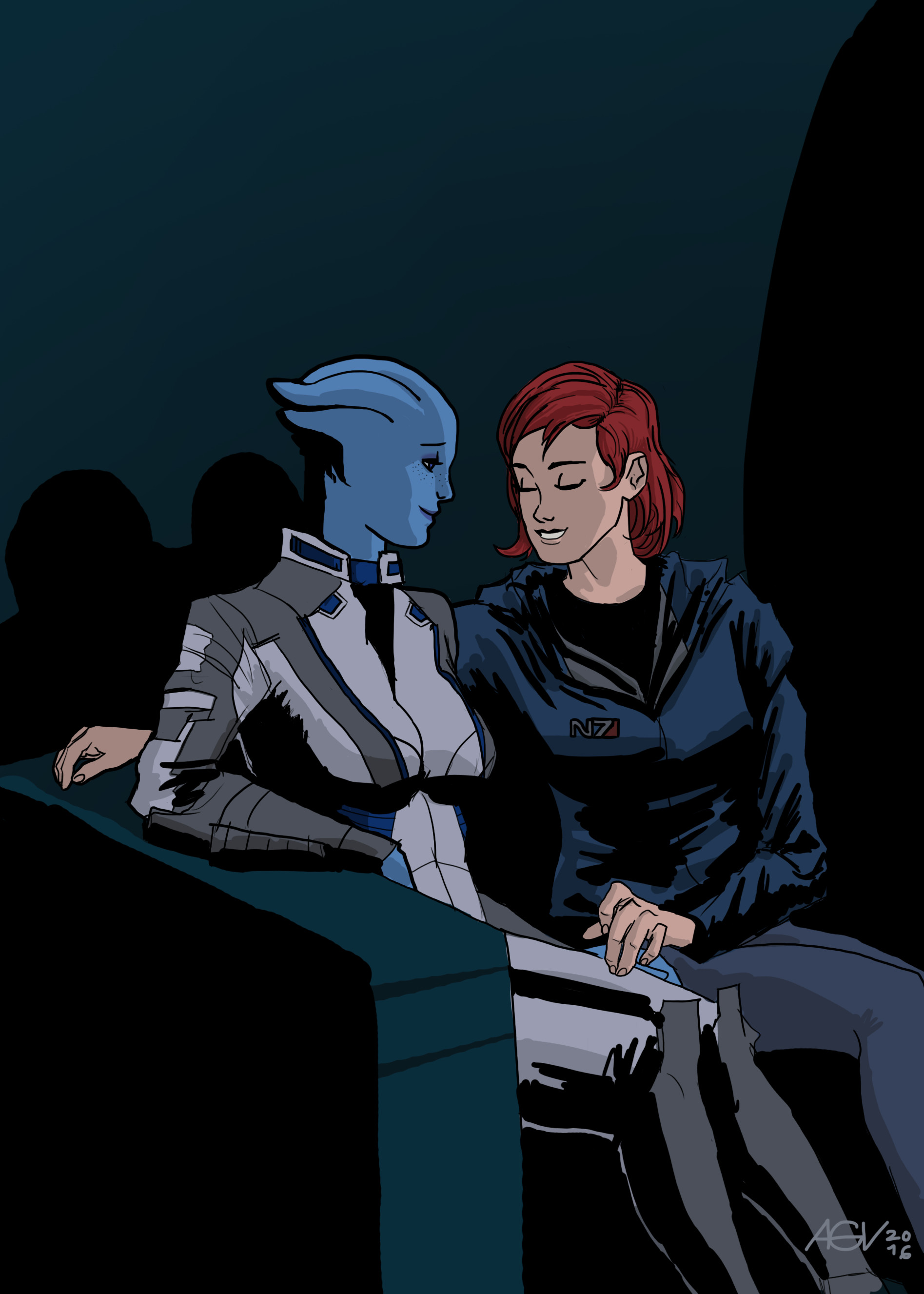 ArtStation - Liara T'soni & Shepard