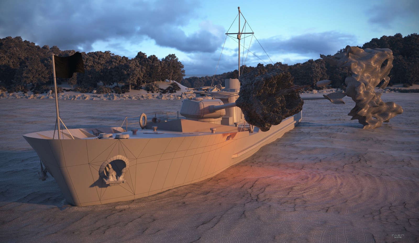 Gleb Kosheyev - "project 186" soviet armored gunboat