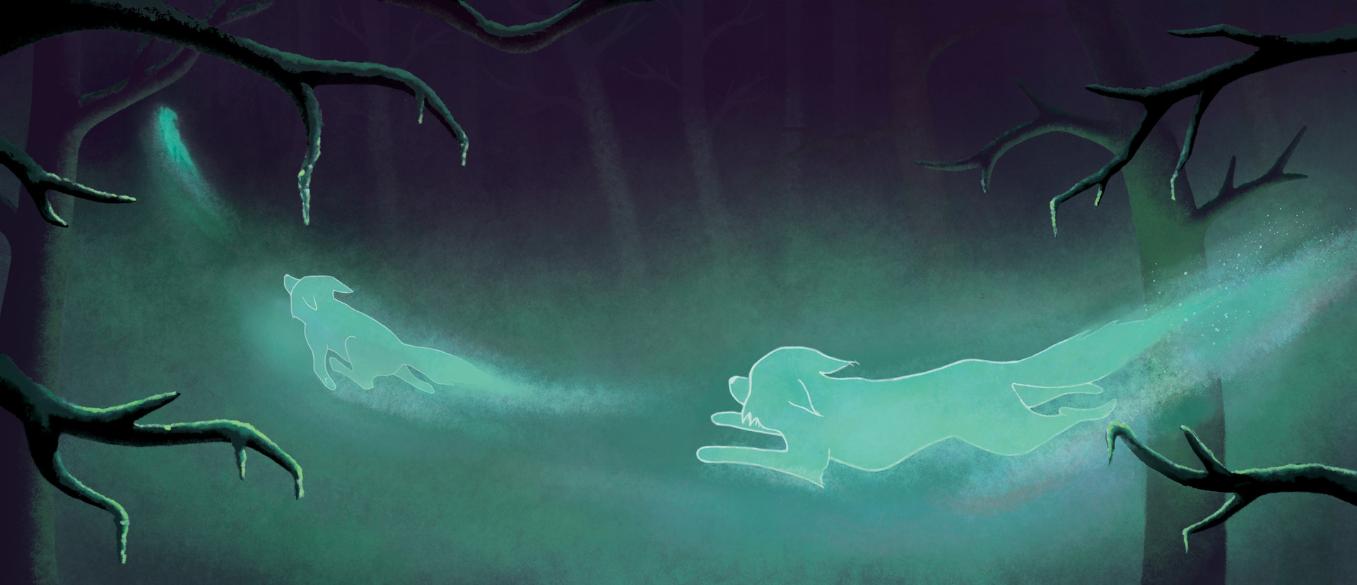 ArtStation - Spirit Wolves