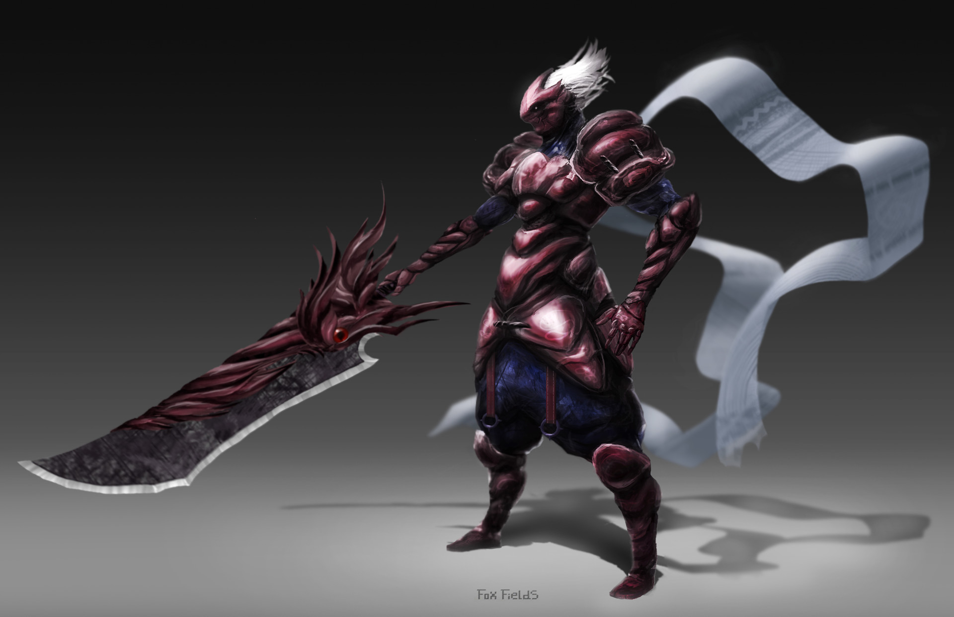 ArtStation - Red Dragon's Swordman