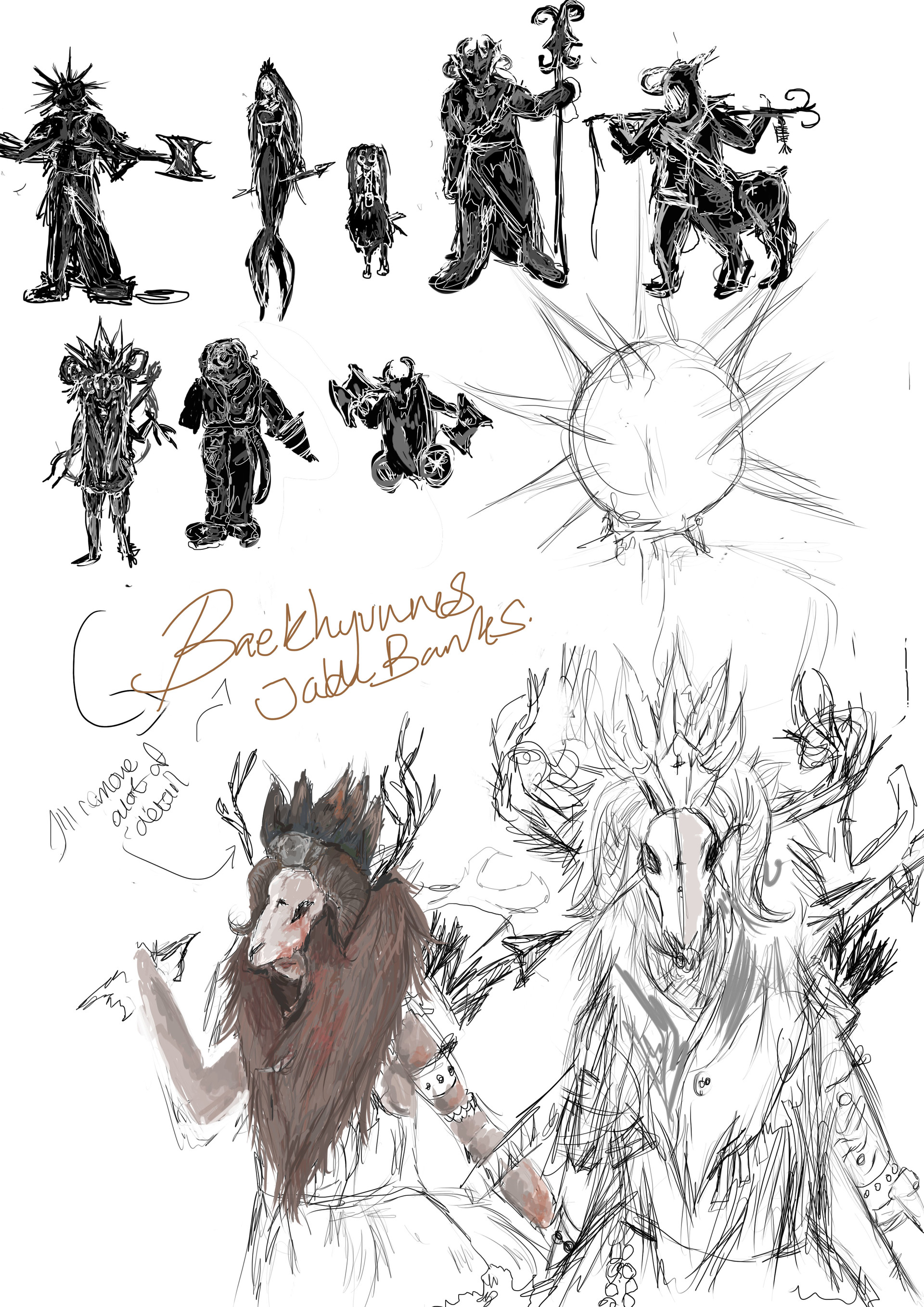 ArtStation - Character Design 1 Ideas for College project