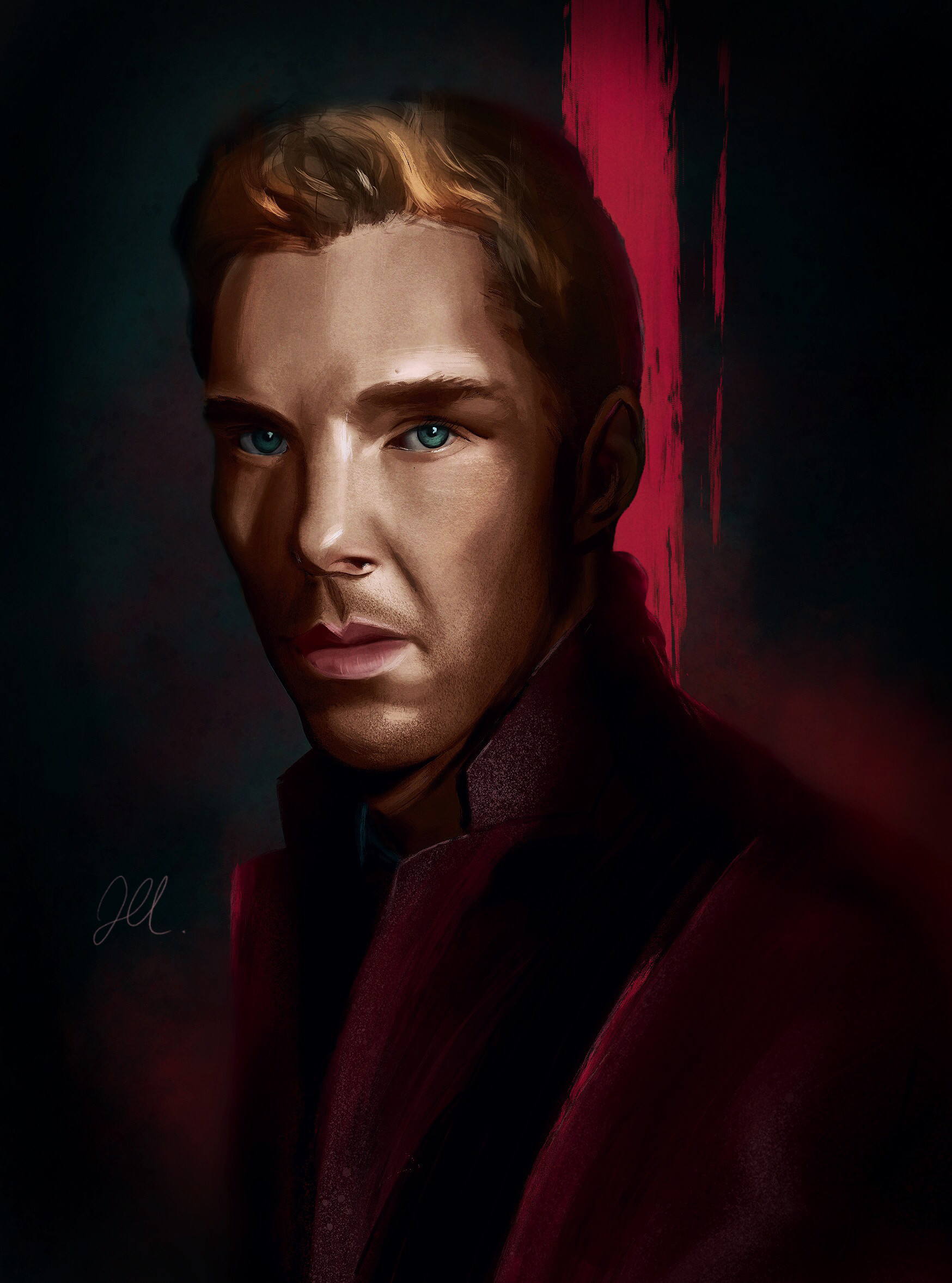 ArtStation - Cumberbatch Portrait Painting
