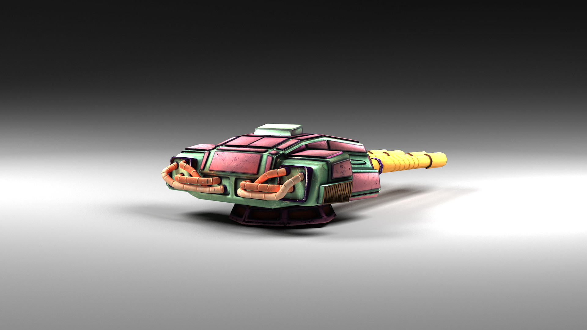 Andrey Denysenko - Cartoon style turret 4-guns