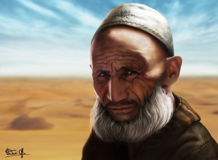ArtStation - Old_desert_man_portrait